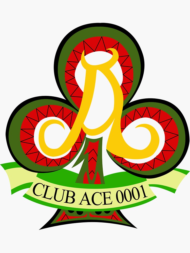 "CLUB ACE 0001" Sticker for Sale by DontStopMeNow | Redbubble