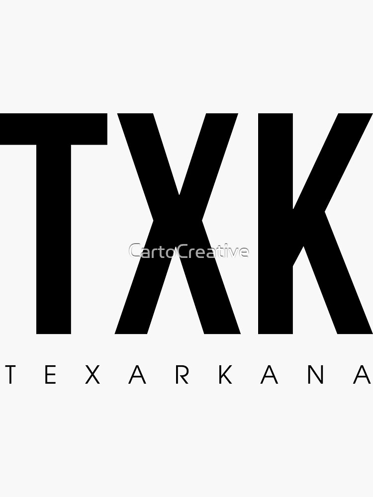 "TXK - Texarkana Airport Code" Sticker for Sale by CartoCreative ...