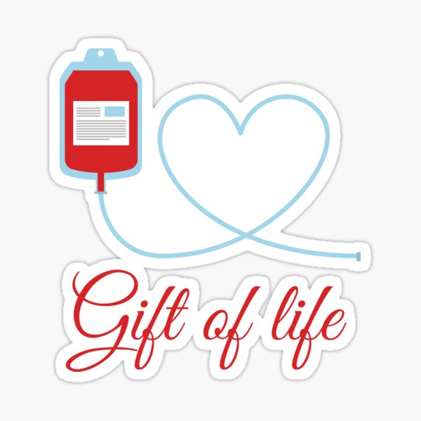 "Blood donation is the gift of life" Sticker by idy-zone | Redbubble