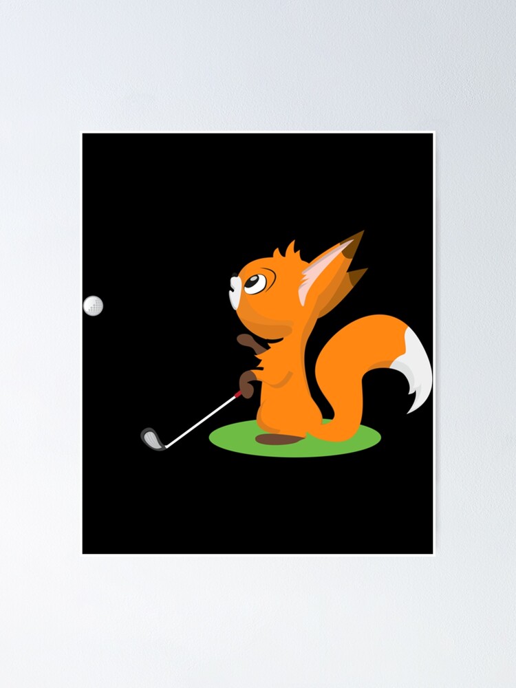 "Golfing Papa Fox Golfer Animal By Double Albatross " Poster for Sale ...