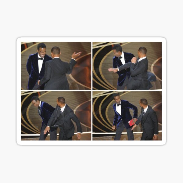 "Will Smith Chris Rock Punch Slap Oscars " Sticker by HadleyEllis ...
