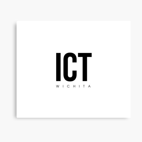 "ICT - Wichita Airport Code" Canvas Print for Sale by CartoCreative ...