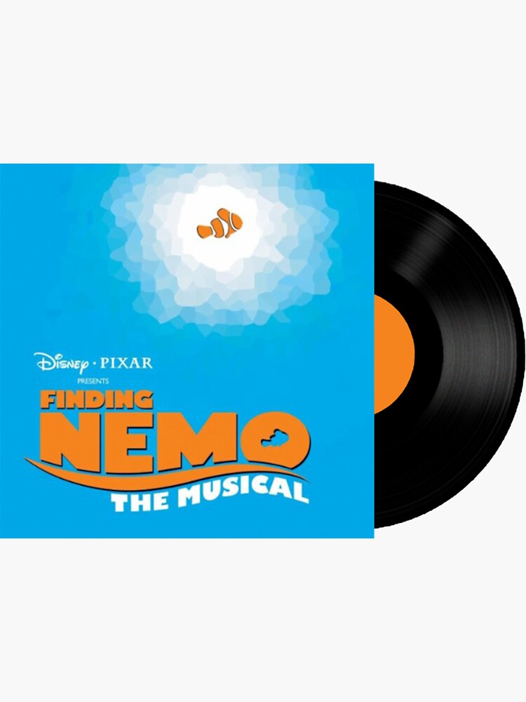 "Finding Nemo The Musical Album Cover Sticker" Sticker by rikazr6sr1 ...