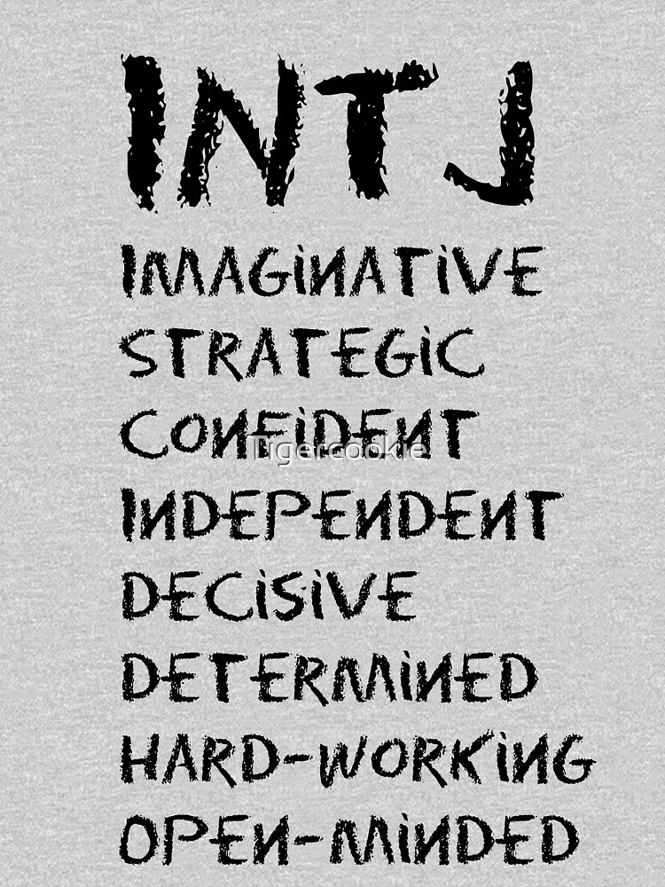 "INTJ (Black letters)" T-shirt for Sale by Tigercookie | Redbubble ...