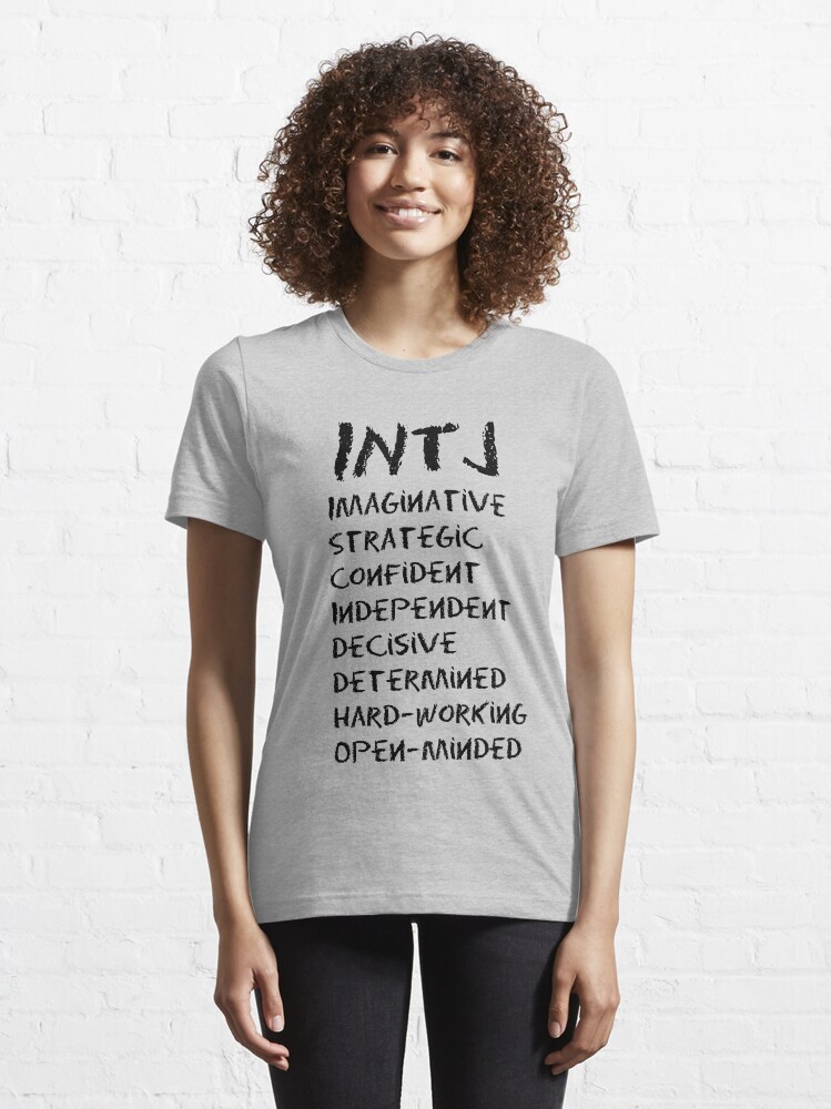 "INTJ (Black letters)" T-shirt for Sale by Tigercookie | Redbubble ...