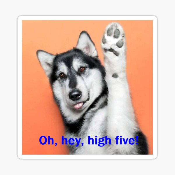 "High five!" Sticker by Ale10677 | Redbubble