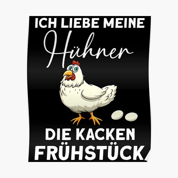 Póster «Me encantan los pollos: el granjero del desayuno de caca» de ...