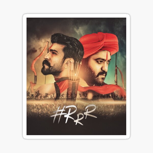 "Rama Rao And Ram Charan RRR Movie" Sticker for Sale by VWKLAS | Redbubble