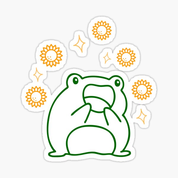 "Frog Aesthetic Cottagecore Cottage Core Kawaii Frog Sunflower ...