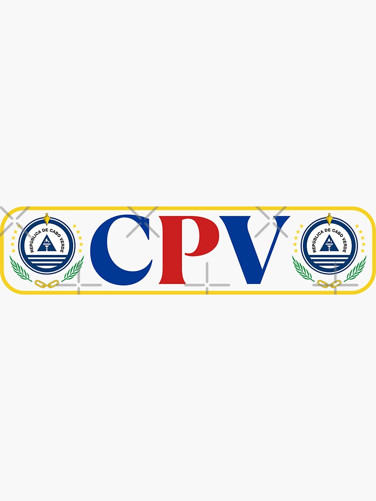 "CPV 3 Letter Code Cape Verde" Sticker by FedSherDesign | Redbubble