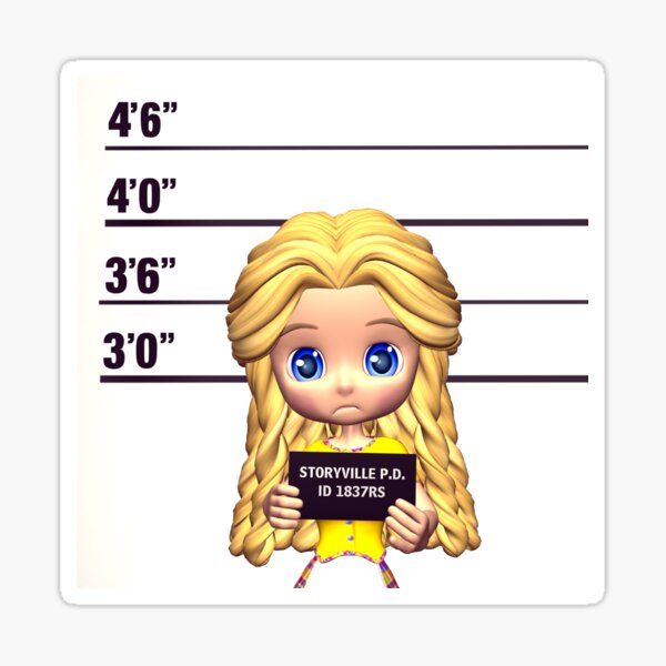 "Goldilocks Mugshot" Sticker for Sale by 2HivelysArt | Redbubble