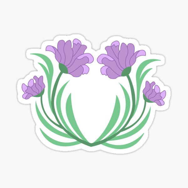 "Floral Emblem" Sticker by NajwaMubashar | Redbubble