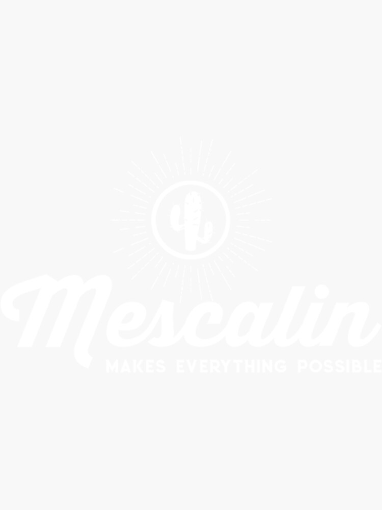 "Mescaline Vintage Logo Essential ." Sticker by romitogustag | Redbubble