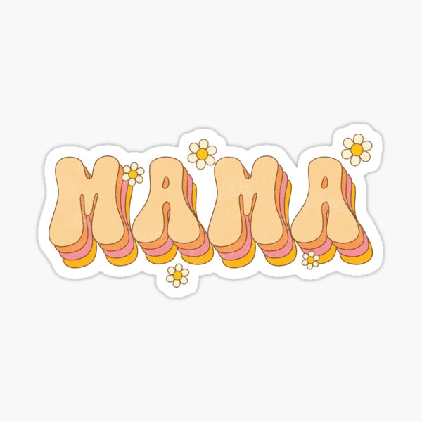 "Retro Mama" Sticker by Abdelkarim1 | Redbubble