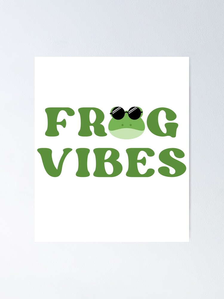 "Retro Frog Vibes Frog Aesthetic Cool Frog" Poster for Sale by CaitU ...