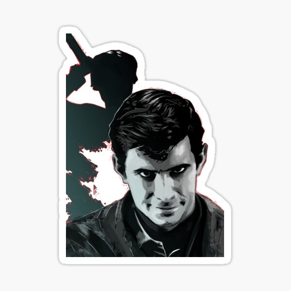 "Psycho_ Horror Scariest Movie " Sticker by daringli56 | Redbubble