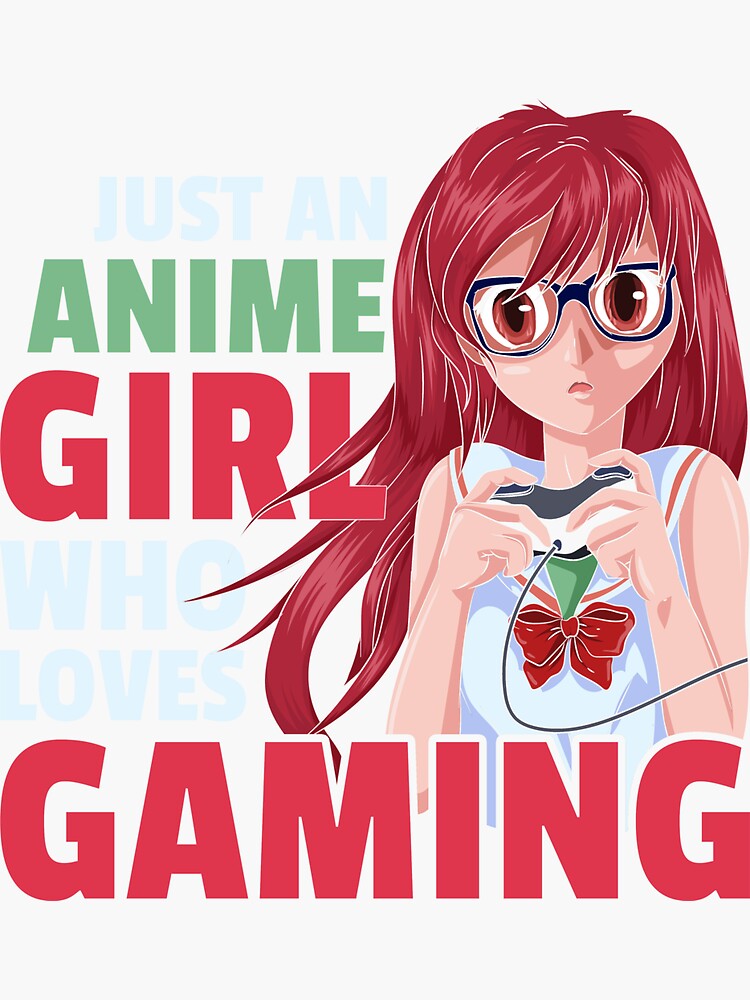 "Otaku Gaming Girls Japanese Manga Kawaii Gamer Anime" Sticker by ...