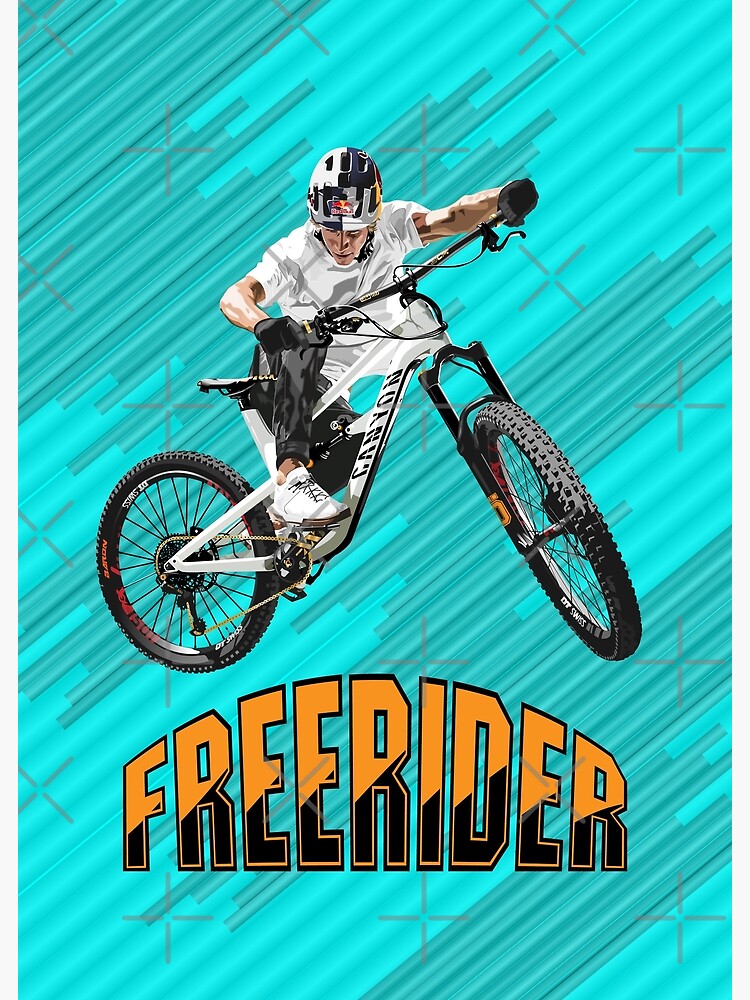 Free Rider Mountain Bike Art Poster for Sale by artOfCal013 Redbubble