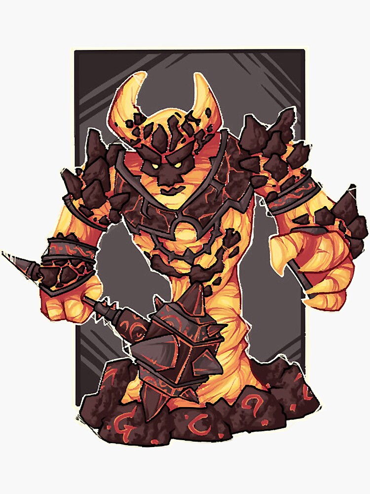 "Ragnaros " Sticker by 7mDQn | Redbubble