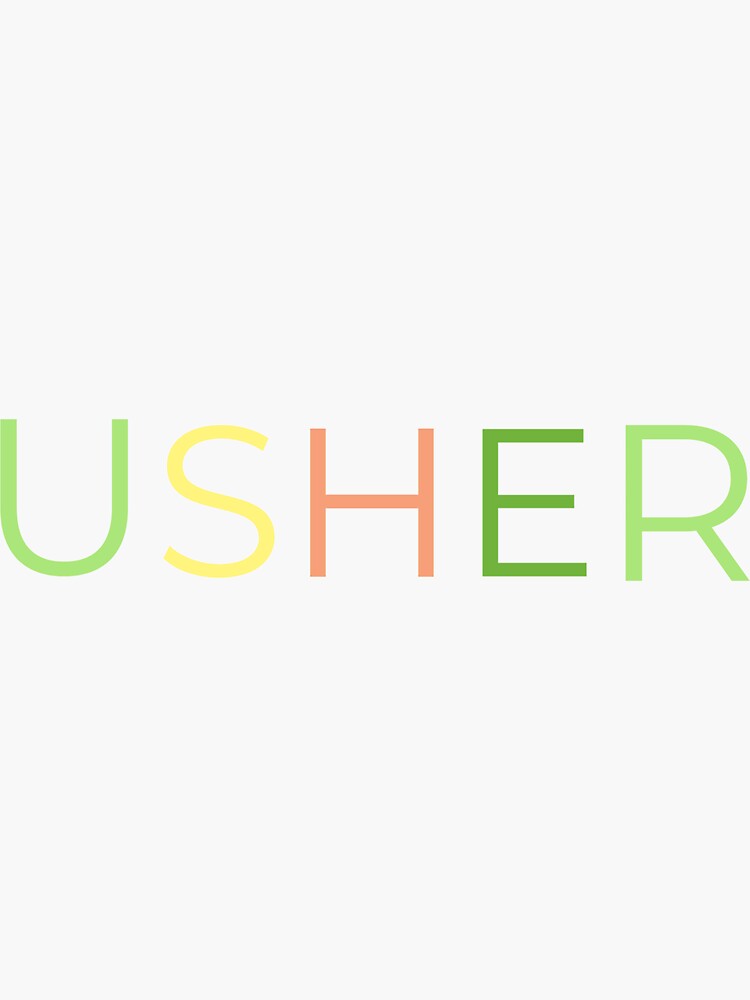 "Usher" Sticker by Augustine98 | Redbubble