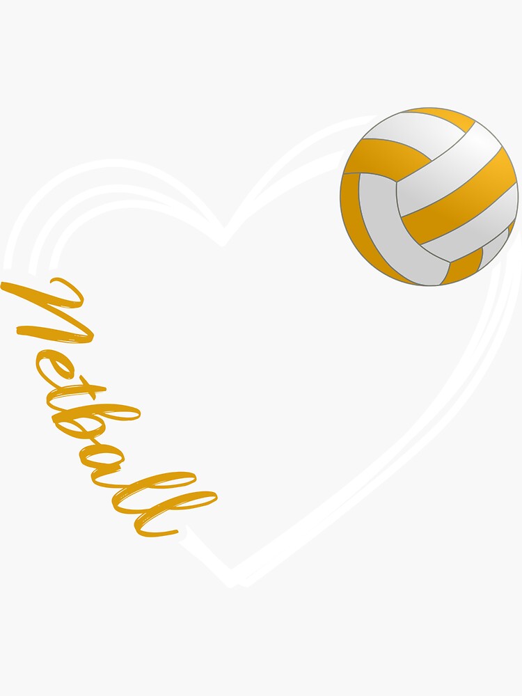"Heart line love Netball" Sticker by AmitieMind | Redbubble