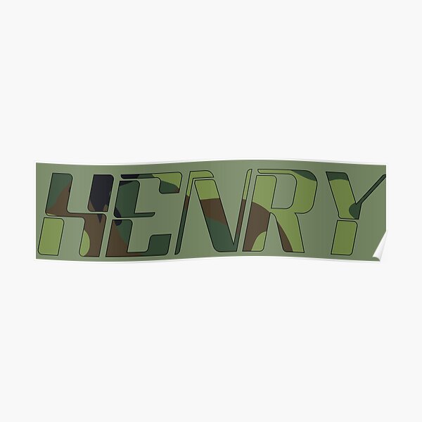 "HENRY Name III - My name is HENRY - typography name - Camo Vibe ...