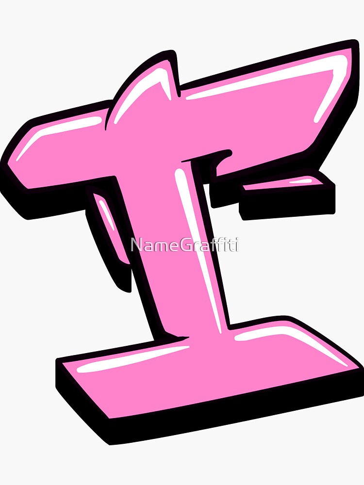 "Graffiti Letter I (Pink)" Sticker for Sale by NameGraffiti | Redbubble