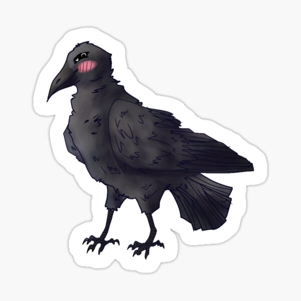 "Cute Raven" Sticker by GokottaOfficial | Redbubble