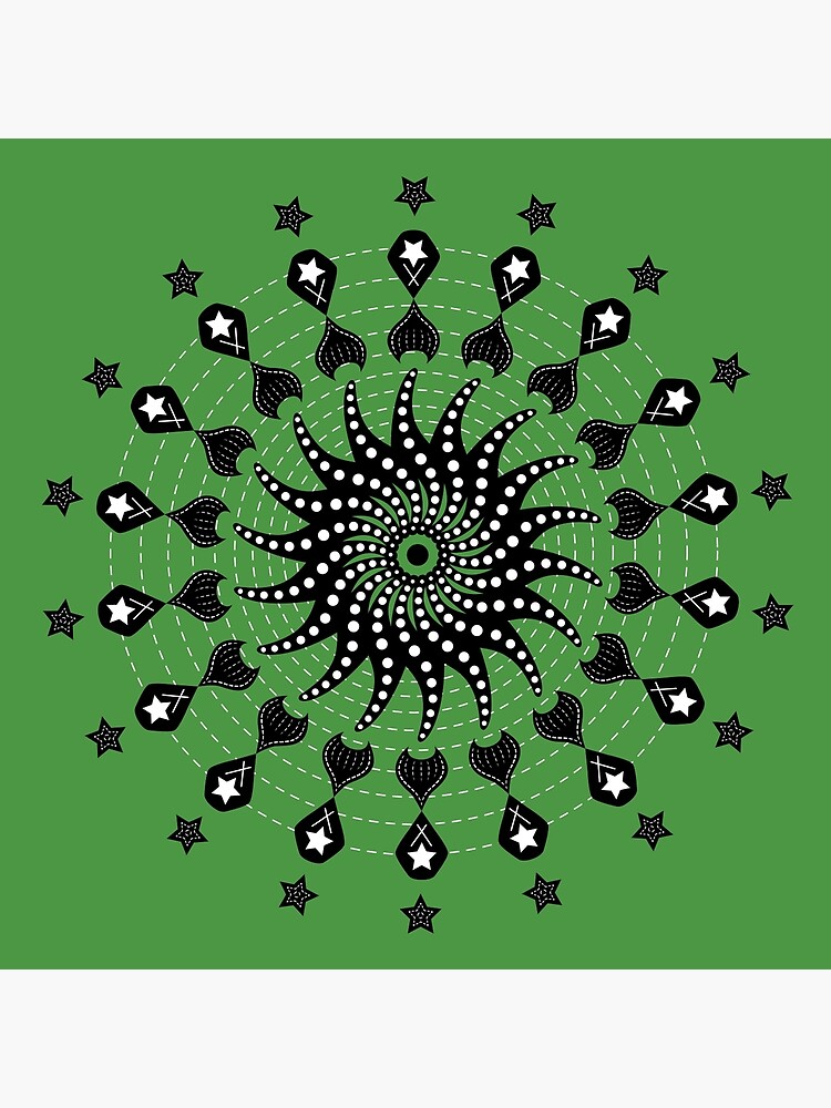 Póster «Mandala Tentacle Star Bone Circle Fish Tail en verde» de ...