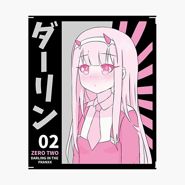 "Zero Two Kanji Kawii Mode Darling in the Franxx Anime Nods Classic ...
