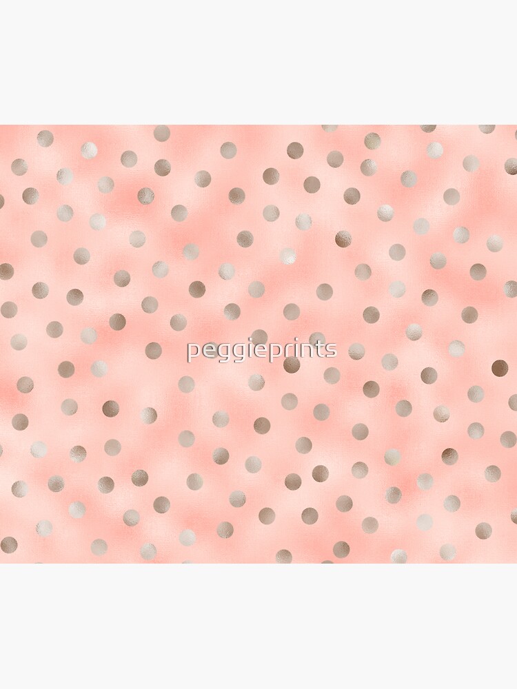 "Rose gold foil spots on peach" Sticker for Sale by peggieprints ...