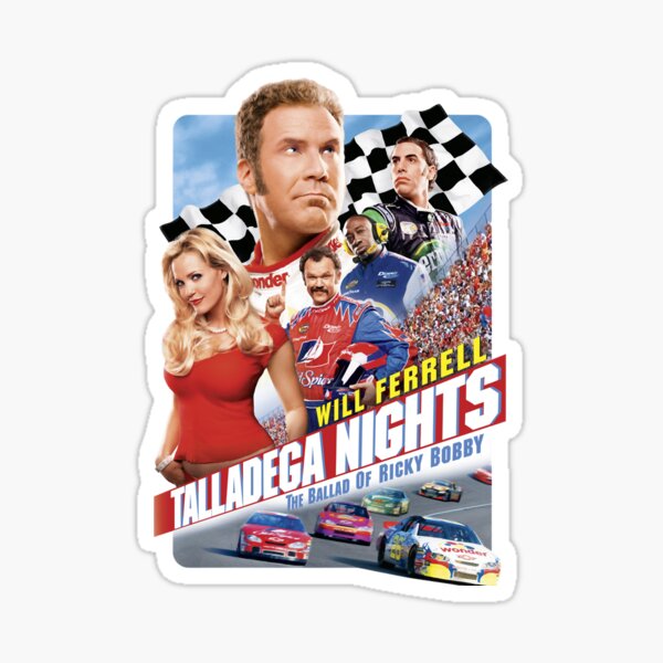 "Funny Men Will Ferrell Talladega Nights Gifts For Music Fans" Sticker ...