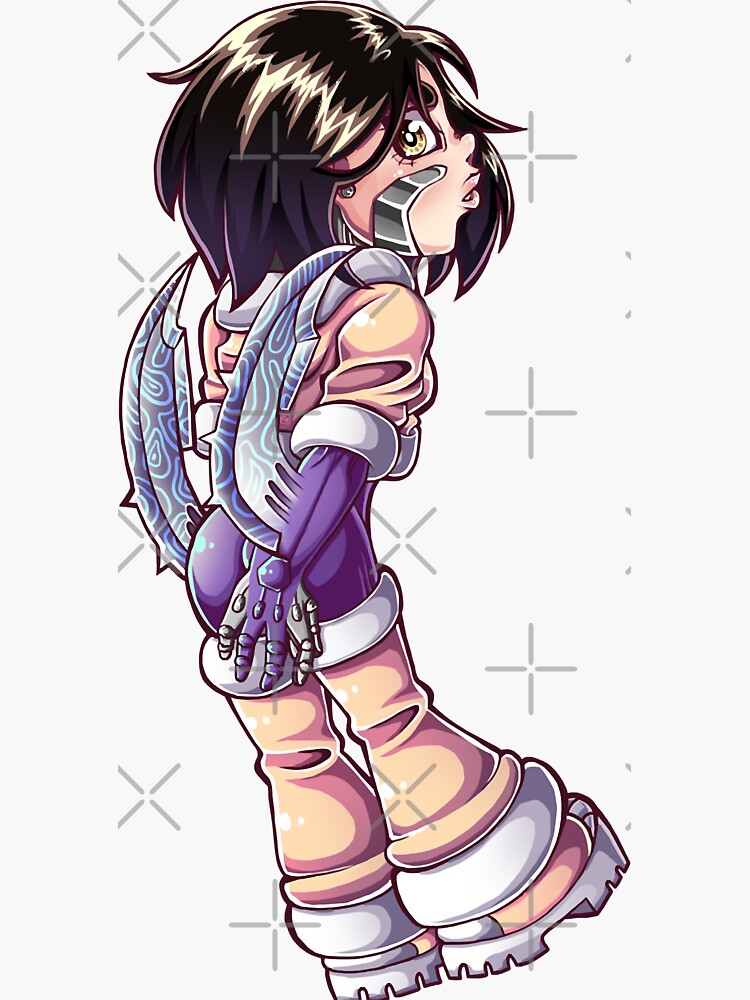 "Lover Gift Chibi Alita Gifts For Movie Fan" Sticker by Maybelle1998 ...