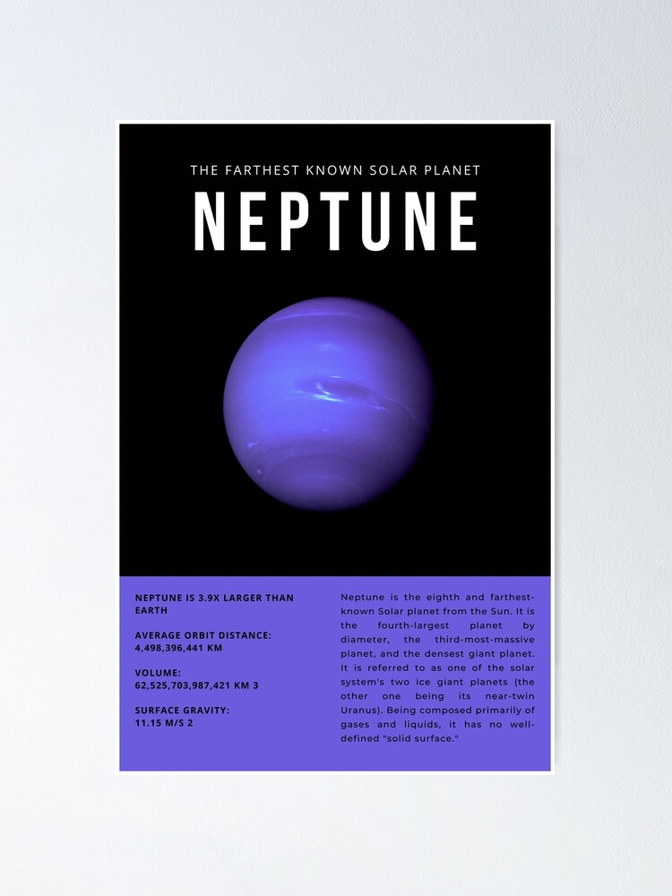 "Neptune Planet Solar System!" Poster for Sale by carrotsnlimes | Redbubble