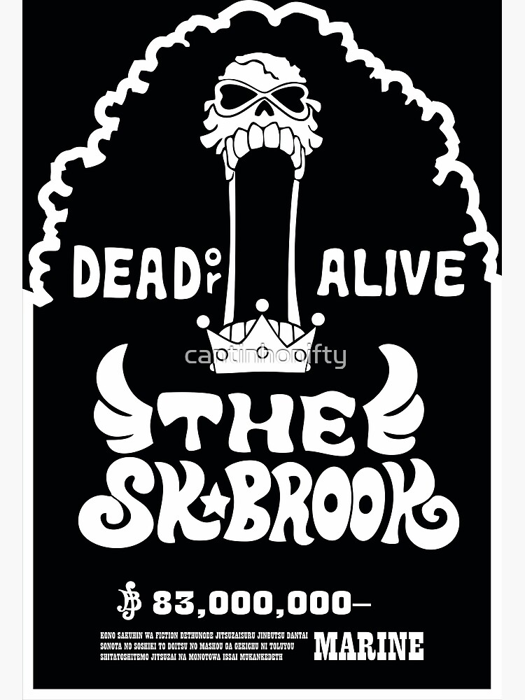 "Brook Wanted Poster" Poster for Sale by cantinhonifty | Redbubble