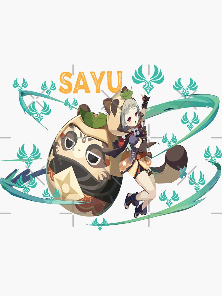 "genshin impact sayu" Sticker for Sale by Xavia-blue | Redbubble