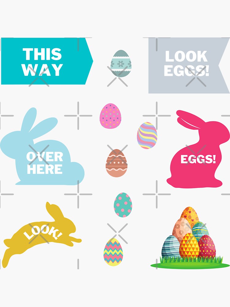 "Easter Egg hunt Sticker pack" Sticker by 8tina | Redbubble