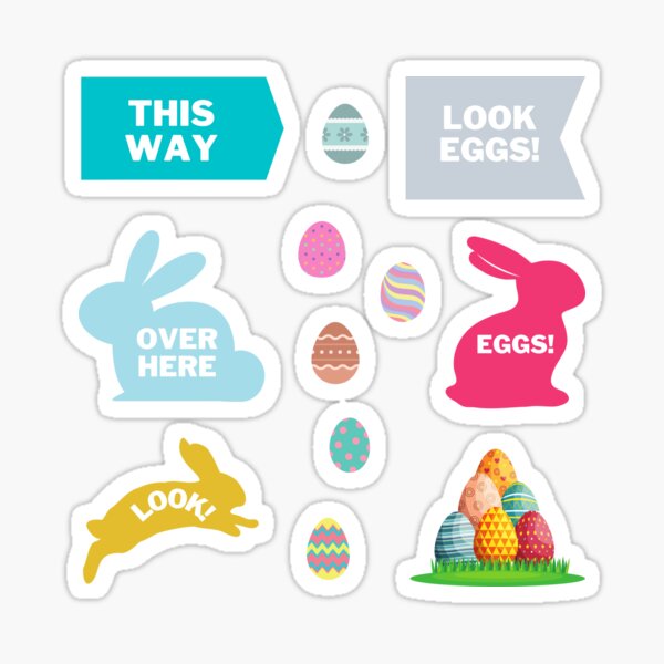 "Easter Egg hunt Sticker pack" Sticker by 8tina | Redbubble