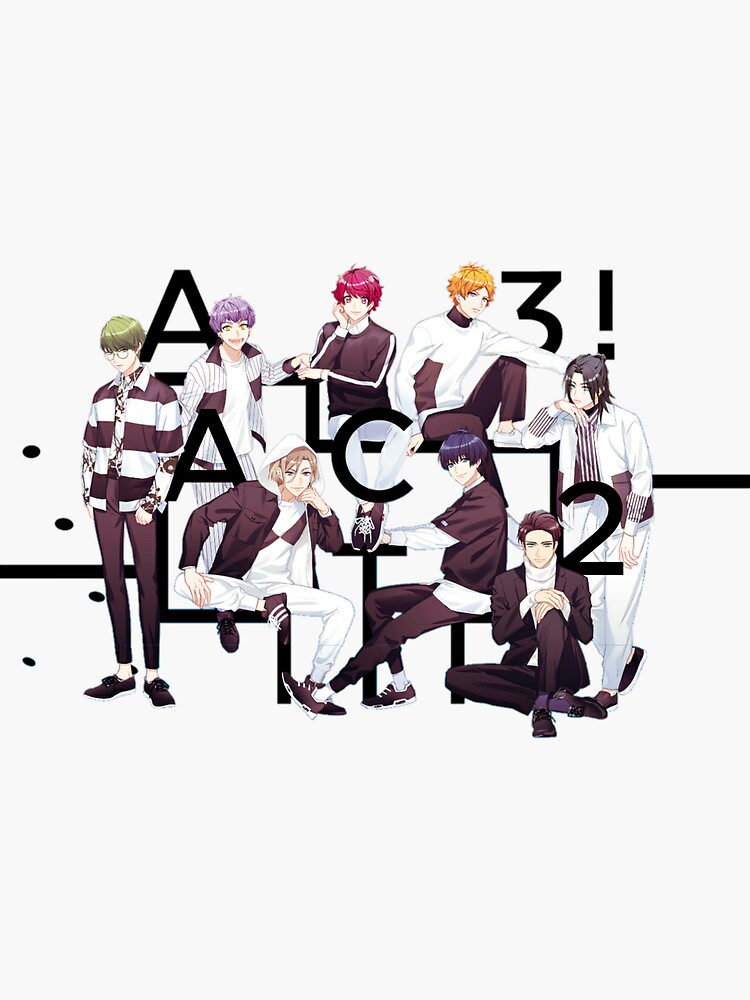 "A3! Act! Addict! Actors! - logo" Sticker by BaryonyxStore | Redbubble