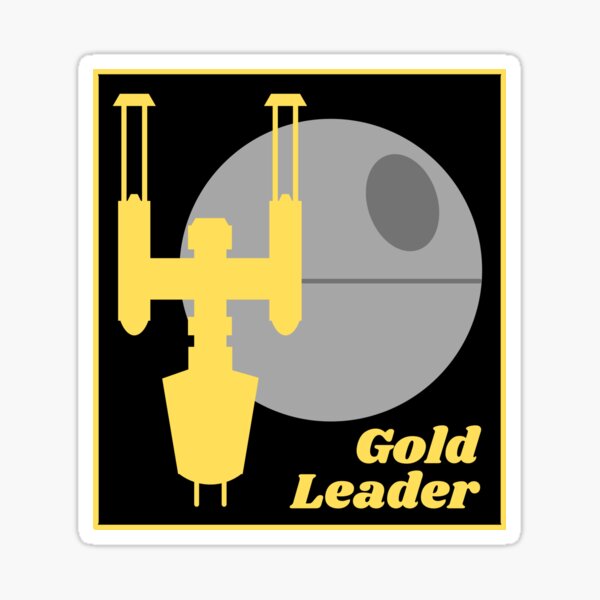 "Gold Leader" Sticker by americancheez | Redbubble
