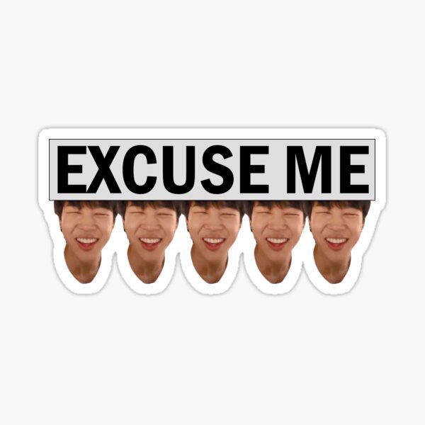 "Excuse me - Jimin" Sticker by SHOWMETHEKSHIRT | Redbubble