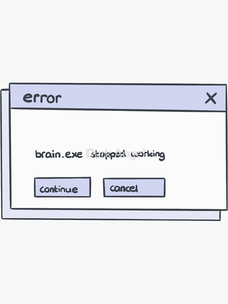 "Computer pop up" Sticker by darkish-angel | Redbubble