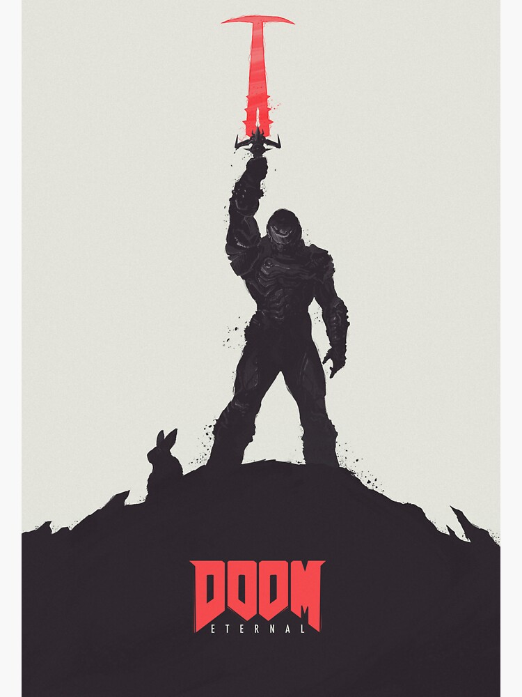 "Doom Eternal" Sticker by seanlaporte | Redbubble