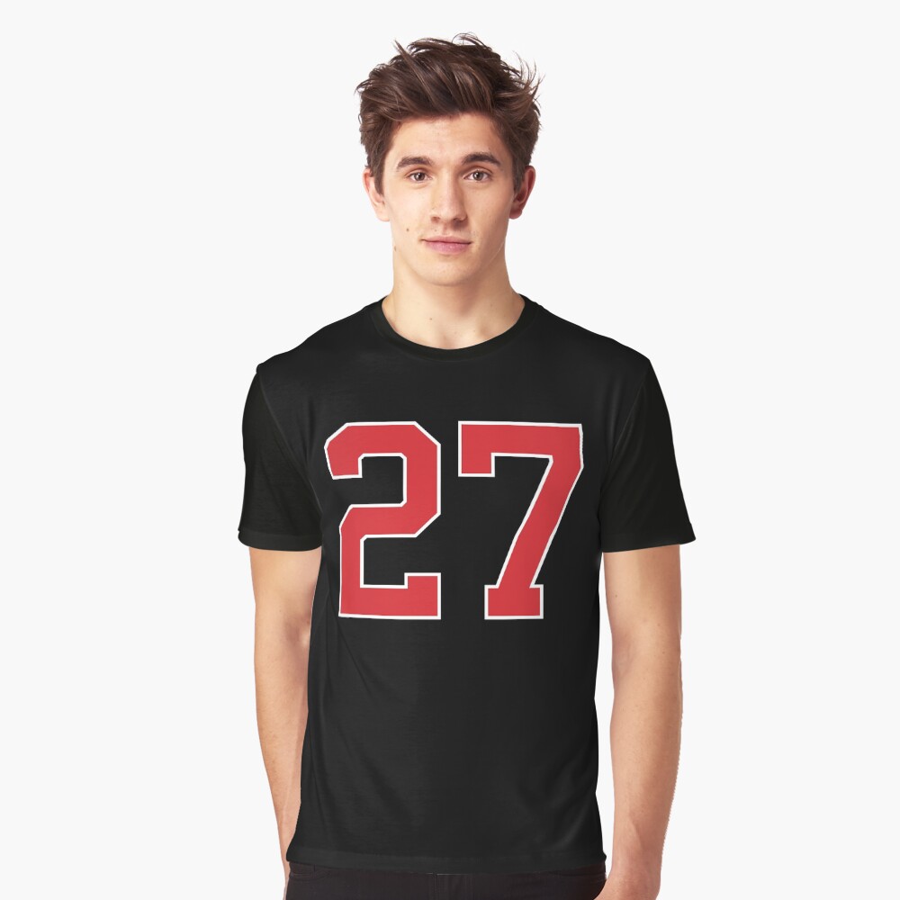 "Sports Number 27, red black color lucky sport twenty seven" Sticker ...