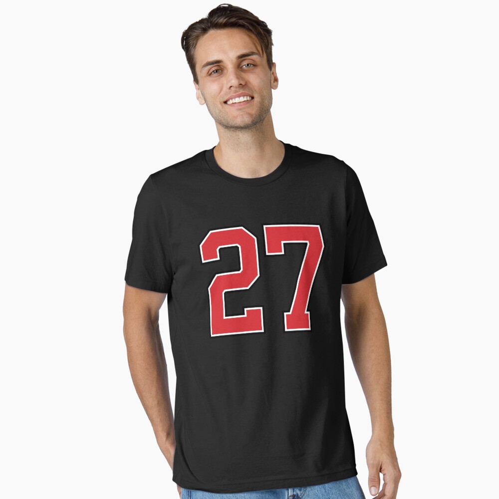 "Sports Number 27, red black color lucky sport twenty seven" Sticker ...