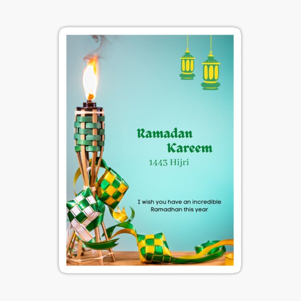 "Ramadan Kareem 1443 Hijri " Sticker for Sale by elart66v | Redbubble