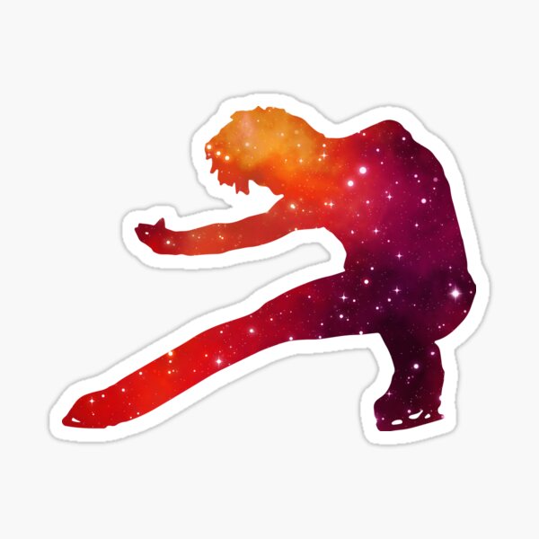 "Space Skating Spin" Sticker for Sale by TripleTriple | Redbubble