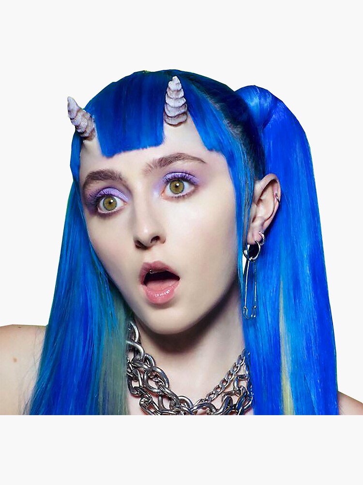"blue hair art" Sticker for Sale by Wiwitt638 | Redbubble