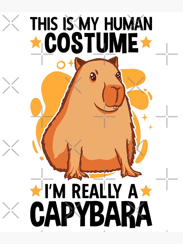 "Capybara costume South American capybara" Art Print for Sale by ...