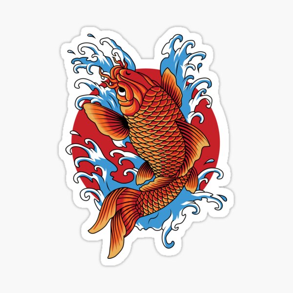 "Koi Fish" Sticker for Sale by voidartwear22 | Redbubble